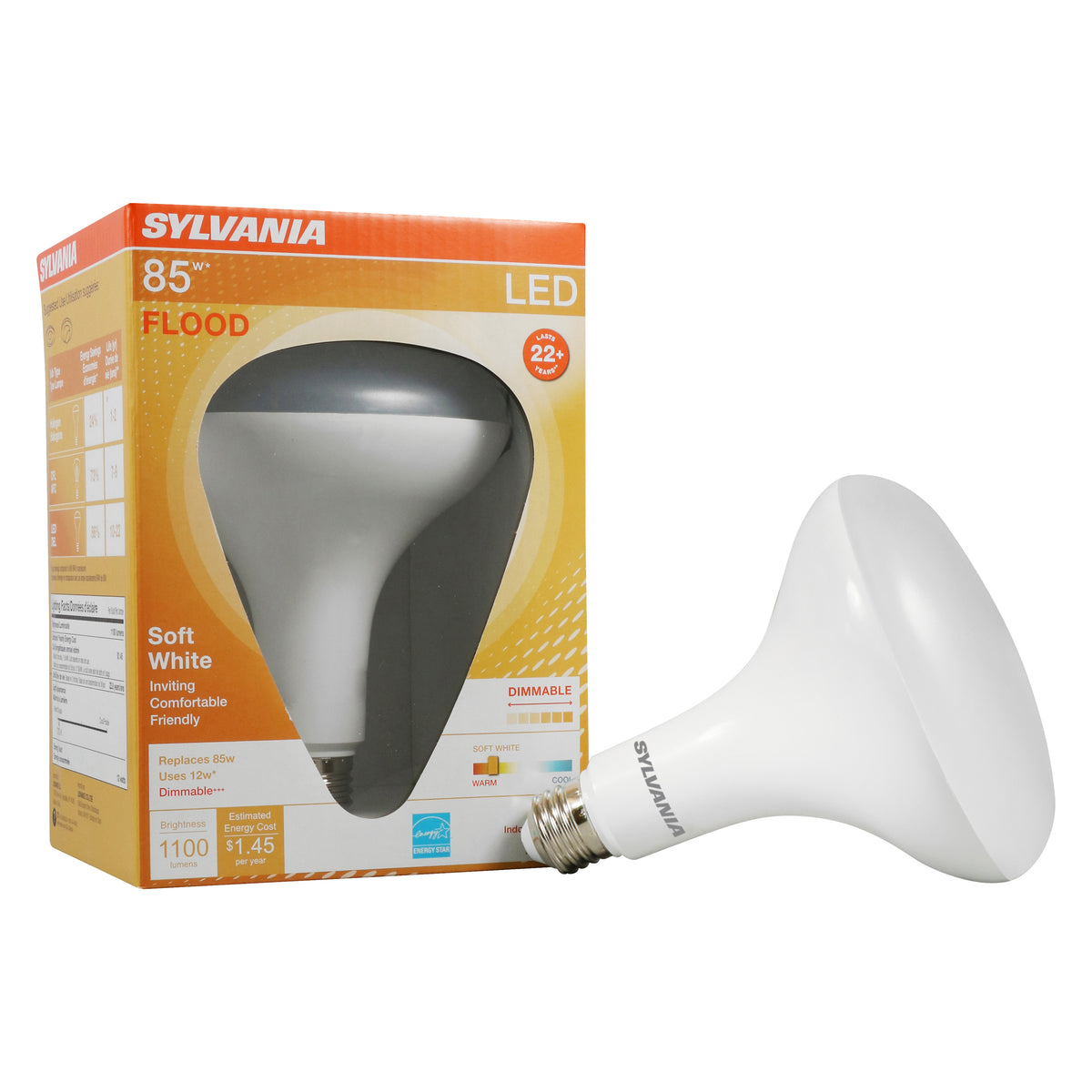SYLVANIA 85W LED BR40 Flood Light Bulb, Soft White, 22 Year – LEDVANCE